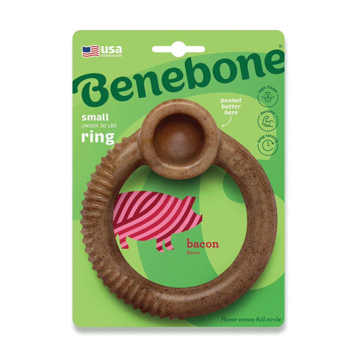 NEW! Benebone Bacon Ring - Small — Banquet Pet NZ