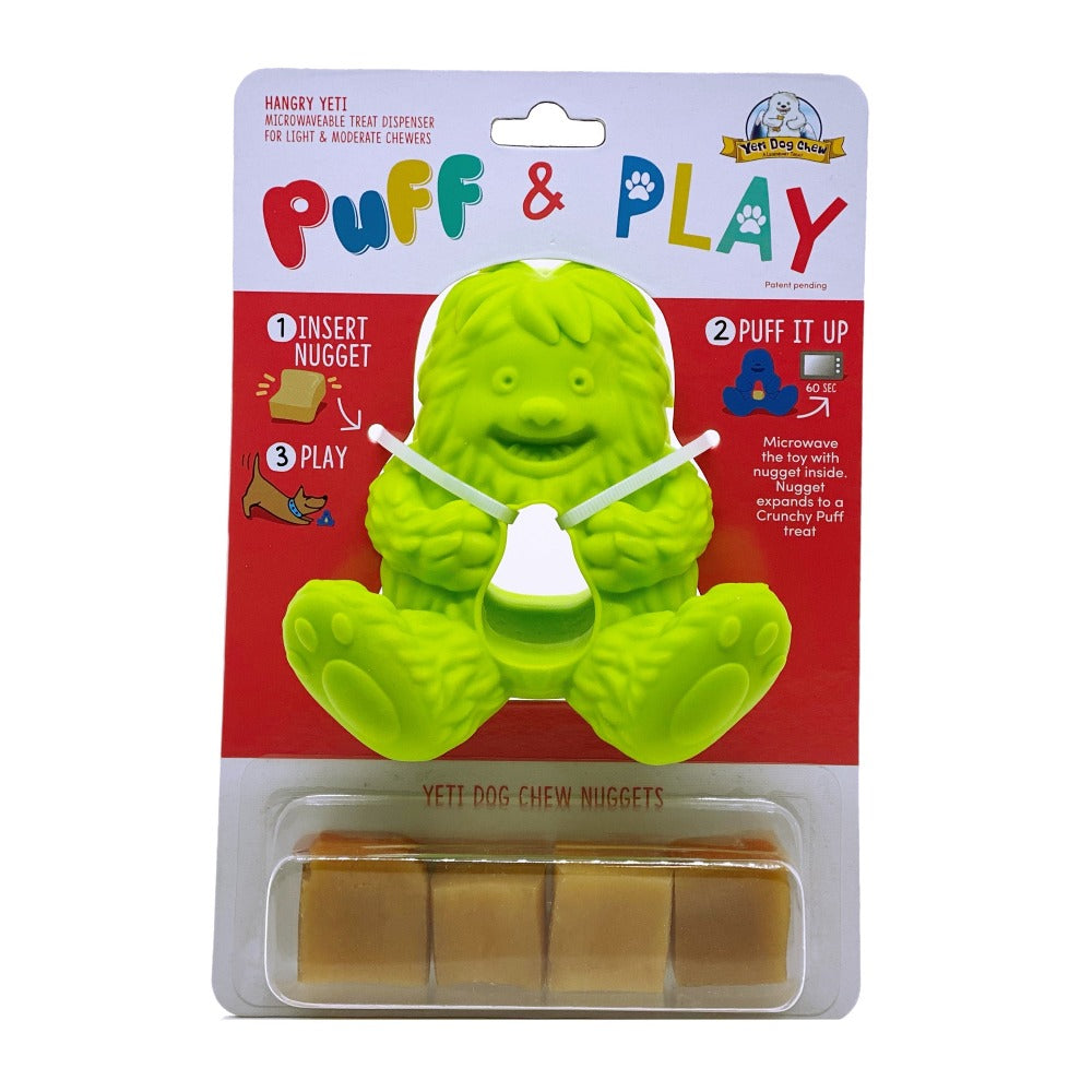 Yeti - Puff & Play Toy (Green) — Banquet Pet NZ