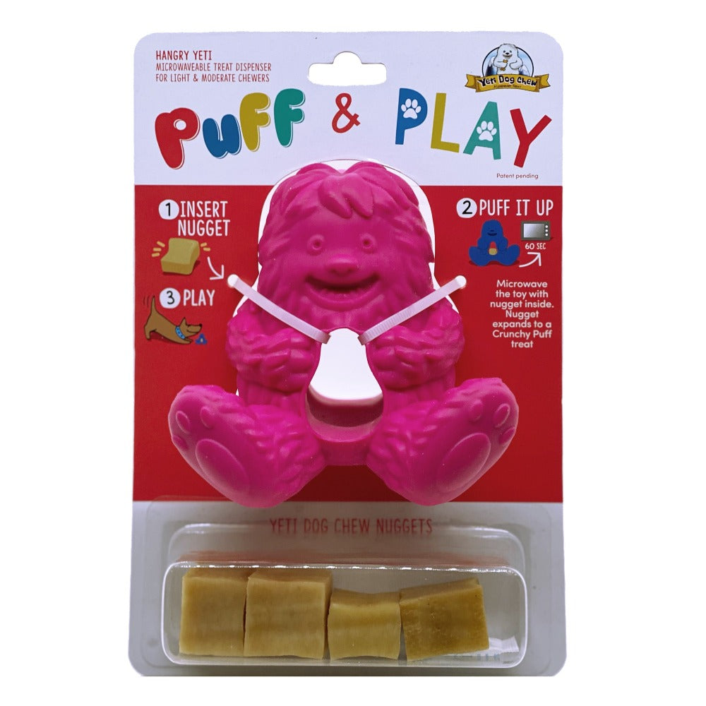 Yeti - Puff & Play Toy (Pink) — Banquet Pet NZ